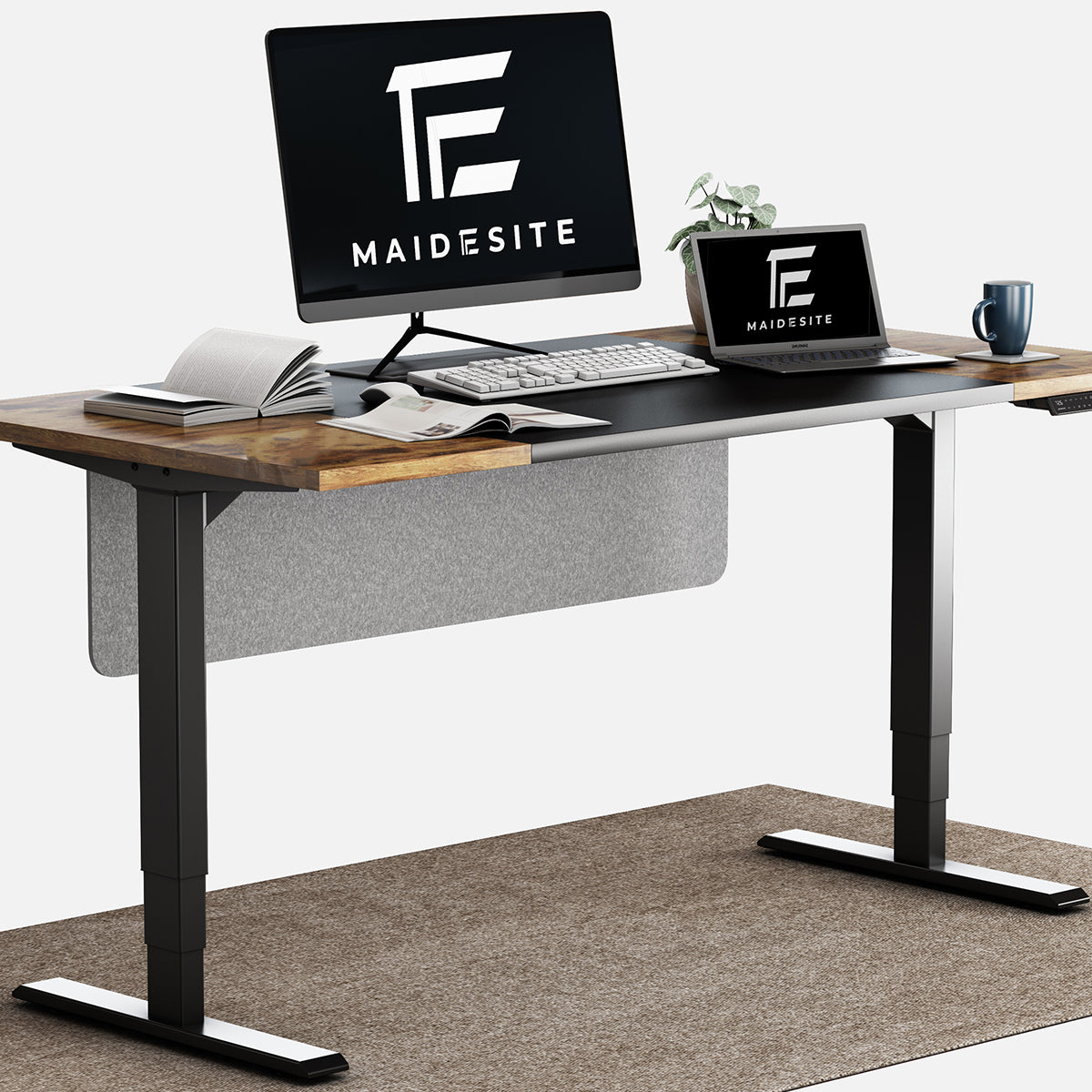 Maidesite executive desk height adjustable table 160x80/180x80 - SC2 ...