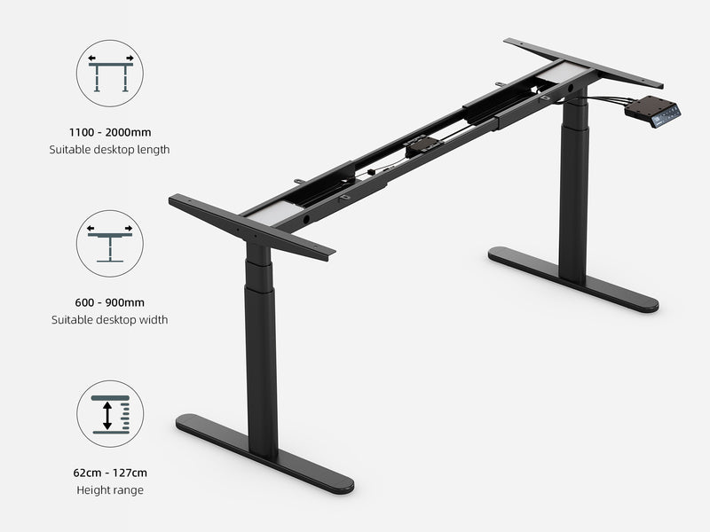 Maidesite TH2 Plus Art/EL2 Plus Art - Electric Standing Desk Height Ad ...