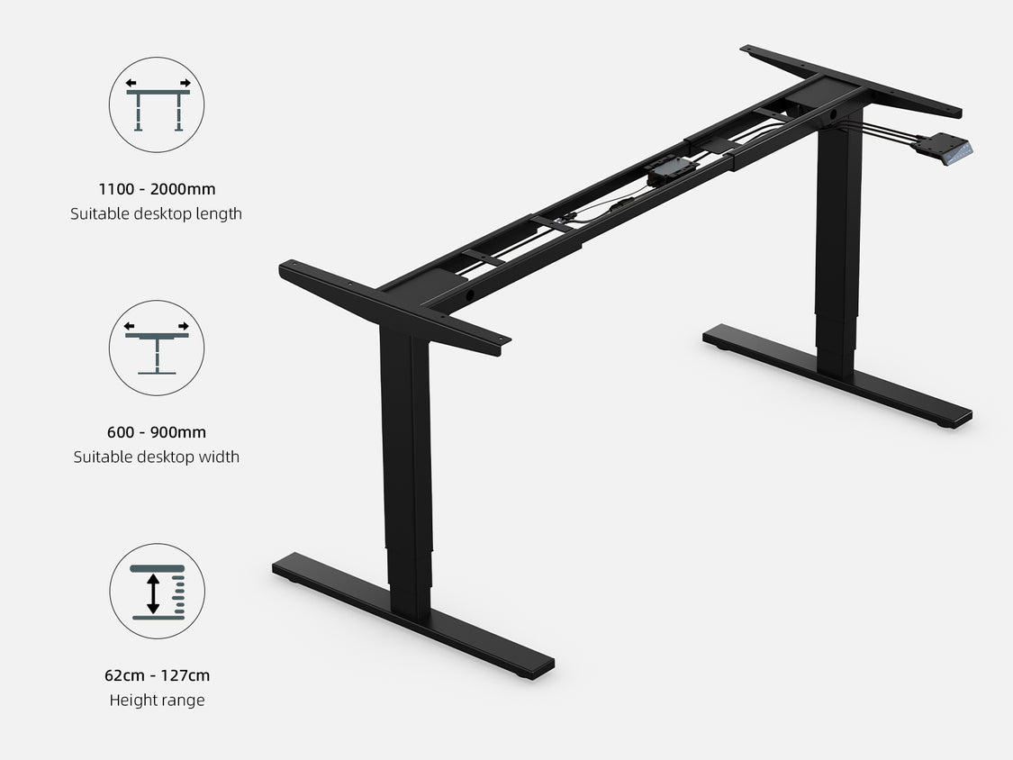 Maidesite T2 Pro Plus - Electric Height Adjustable Standing Desk Frame ...