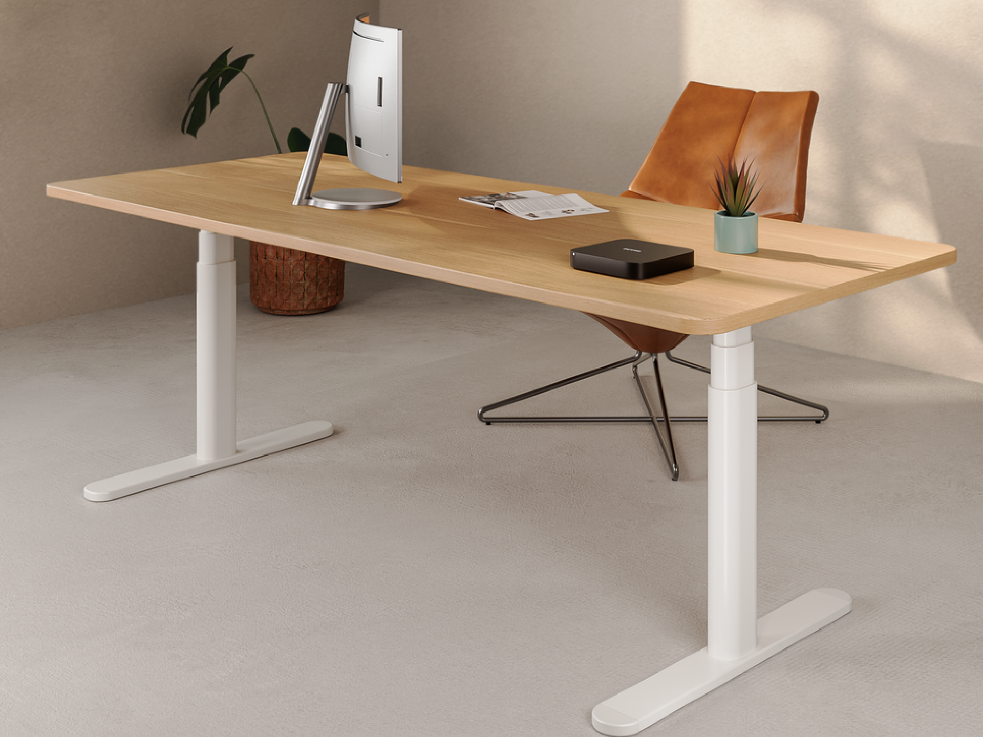 Maidesite TH2 Plus Art/EL2 Plus Art - Electric Standing Desk Height Ad ...